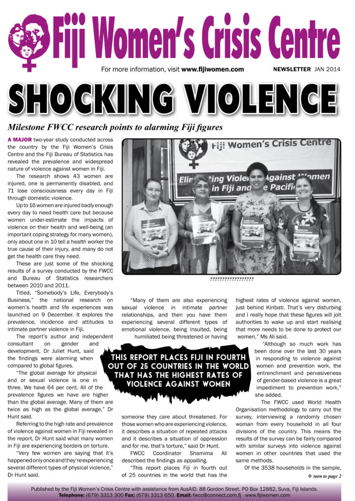 FWCC Issue January 2014 — Fiji Women’s Crisis Centre