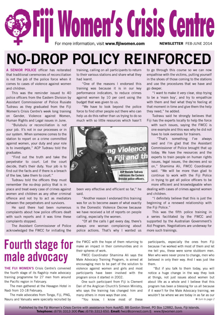 FWCC Issue June 2014 — Fiji Women’s Crisis Centre